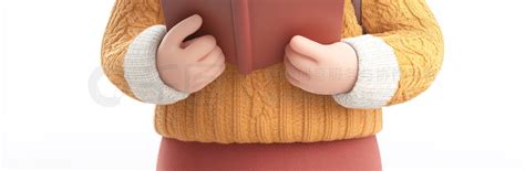3d数字艺术 一个捧着书本的小女孩 ai平面元素免费下载 png格式 2784像素 编号70947730 千图网