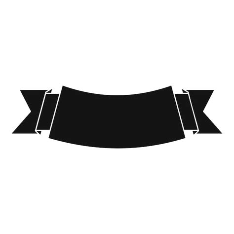 Icône De Bannière Noire Illustration Simple De Licône Vectorielle De