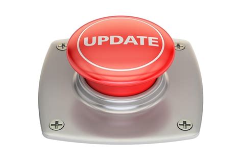 Premium Photo Update Red Button 3d Rendering