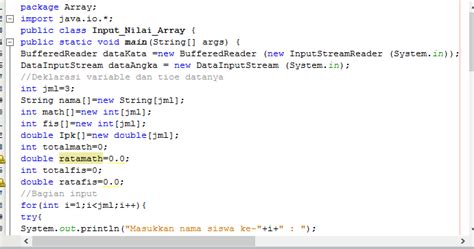 Program Menghitung Rata Rata Dan Ipk Dengan Array Java Belajarkuliahkomputer