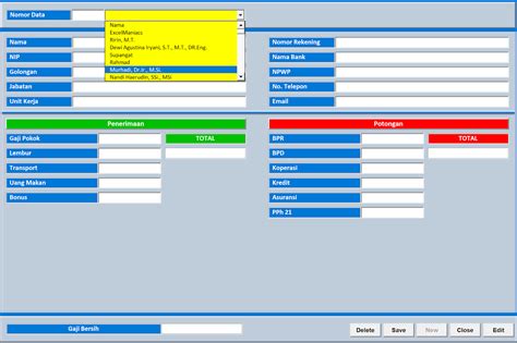 Aplikasi Excel Cetak Slip Gaji ExcelManiacs