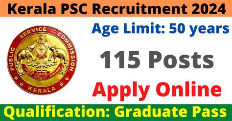 Kerala Psc Jobs Notification 2024 Apply Online For 115 Clerk Cashier
