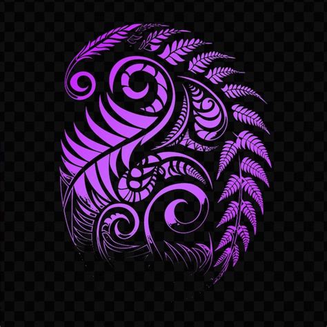 Premium Psd Psd Vector Ethnic Maori Koru Logo With Ferns And Spirals