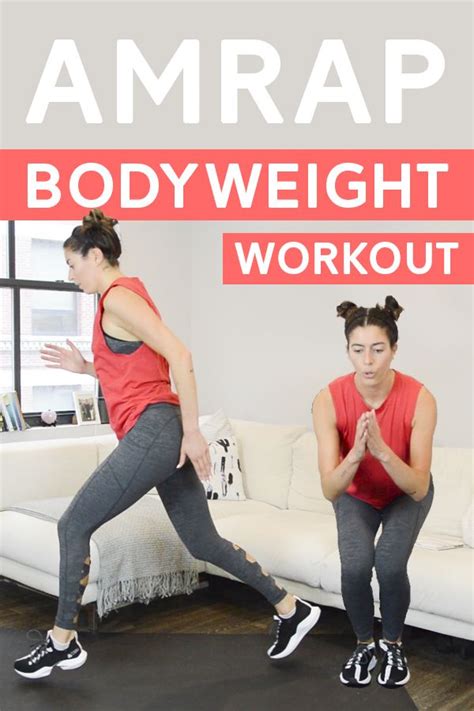 Bodyweight Amrap Workout Total Body Amrap Workout Beginner Full