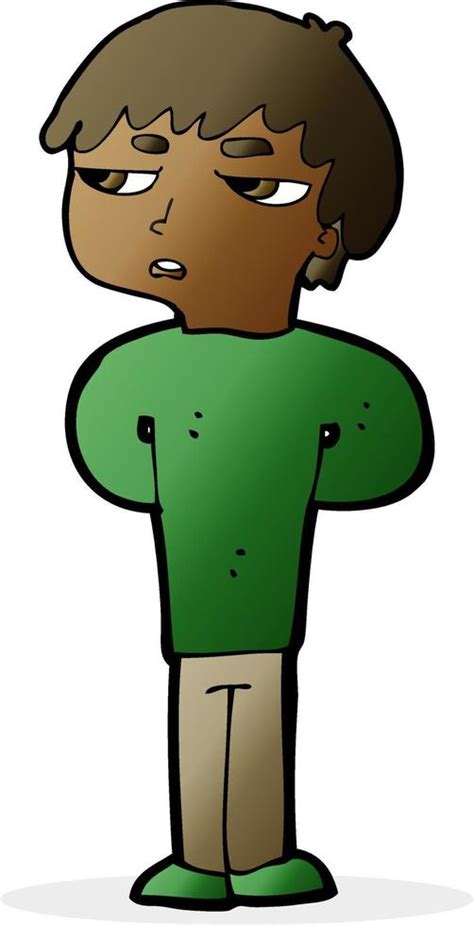 Chico Antisocial De Dibujos Animados 12265128 Vector En Vecteezy