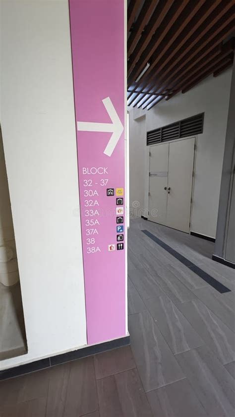 Singapore Public Housing Signage Map Display Board Editorial