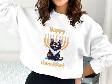 Funny Hanukkah Cat Menorah Sweater Meowzel T Shirt Menorah Hanukkah