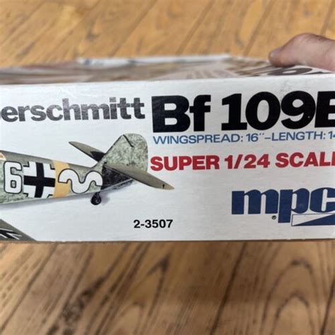 Messerschmitt Bf 109e 124 Scale Model 2 3507 Mpc 1977 New Open Box