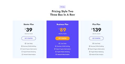 PriceBox Bootstrap Pricing Table By Onushorit CodeCanyon