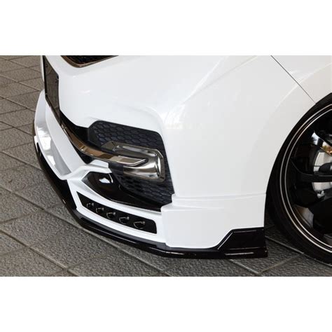 Mz Speed 【2色塗り分け塗装済品】 Rp3 Rp4 ステップワゴンスパーダ 前期 グレースライン フロントハーフスポイラー エムズ