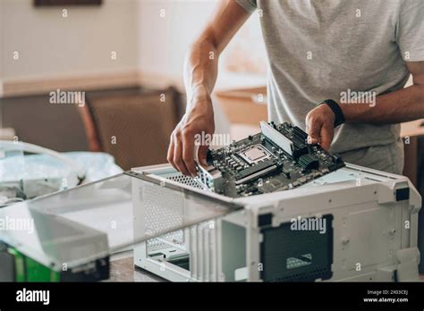 Tech Tactician Meticulously Assembling Components Hands Guide The