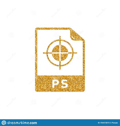 Gold Glitter Icon Tif File Format Stock Vector Illustration Of Paper Computer 194473015