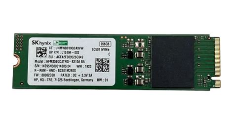 2280 SK NVME M2 256Gb 256Gb 256Gb Bc501 Hfm256Gdjtng 8310A L62765 001