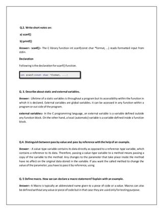 Bca1020 Programming In C PDF
