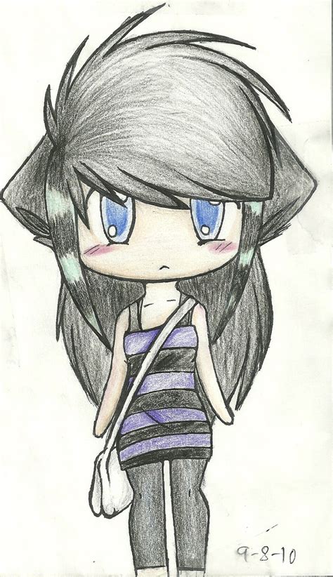 Emo Chibi Girl By Imachibidrawer On Deviantart