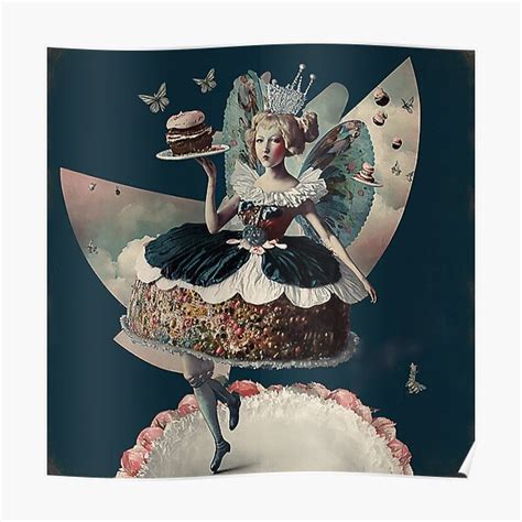 FAIRY HOLDING BIRTHDAY CAKE Midjourney AI Artwork Poster For Sale By