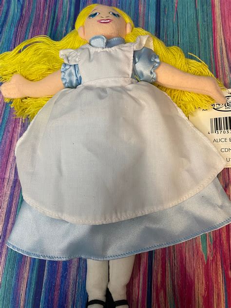 Vintage Disney Store Alice From Alice In Wonderland Bean Bag Plushie