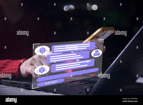 Ai Artificial Intelligence Digital Chatbot Man Chatting With Digital