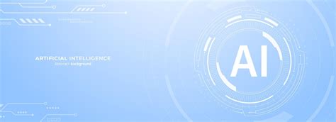 미래의 부드러운 파란색 배경에 인공지능 Ai 기호의 개념 기술 회로 보드 텍스처와 함께 현대적인 추상적인 배경 터 일러스트레이션 프리미엄 벡터