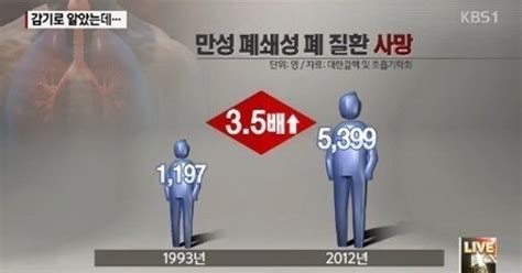 만성폐쇄성폐질환 원인 흡연폐기능 저하·호흡곤란초기 증상 없어 알아차리기 어려워