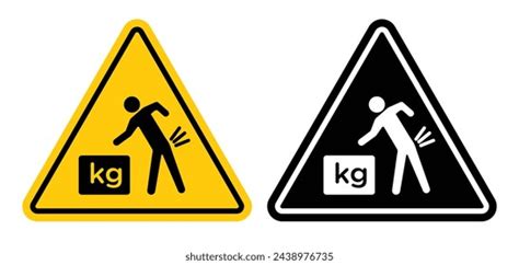Heavy Object Handling Caution Warning Lifting Stock Vector Royalty Free 2438976735 Shutterstock