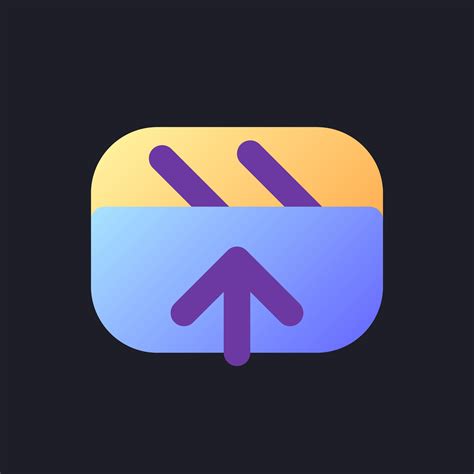Export Video File Flat Gradient Fill Ui Icon For Dark Theme Save