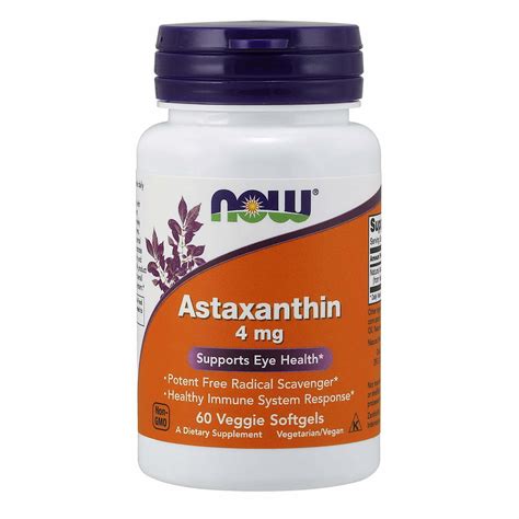 Astaxanthin 4 Mg 60 Veg Sgels 4mg 60ct Mothers Cupboard Nutrition