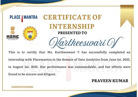 Dataanalytics Powerbi Internshipcompletion Placemantra Learningjourney Kartheeswari V