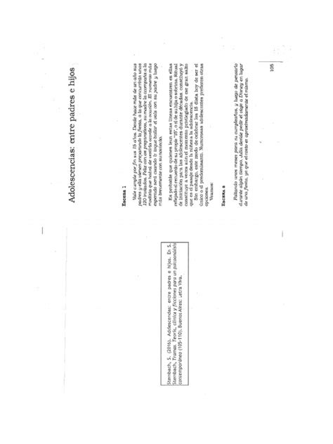 Sternbach 2016 Adolescencias Entre Padres E Hijos Pdf