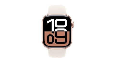 购买 Apple Watch Series 10 Gps 蜂窝网络；42 毫米玫瑰金色铝金属表壳；星光色运动型表带 Ml