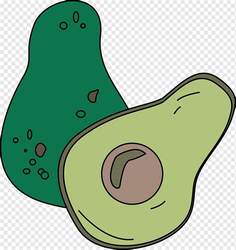 만화 아보카도 아보카도 과일 Png Pngwing