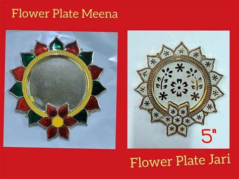 Golden Round Acrylic Plate For Decoration At Rs 16piece In Mumbai