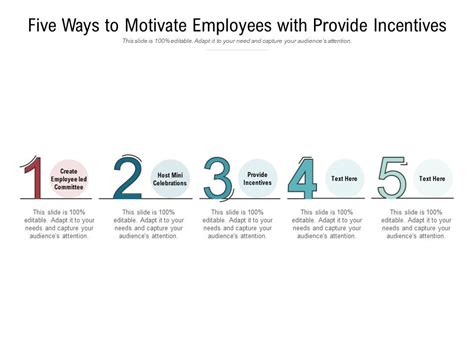 Five Ways To Motivate Employees With Provide Incentives Ppt Powerpoint