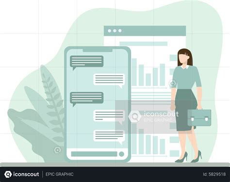 Best Premium Mobile Chat Analysis Illustration Download In Png And Vector