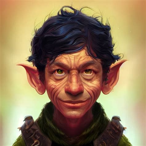 D D Style Tony Cute Goblin Portrait Focus On Face Midjourney