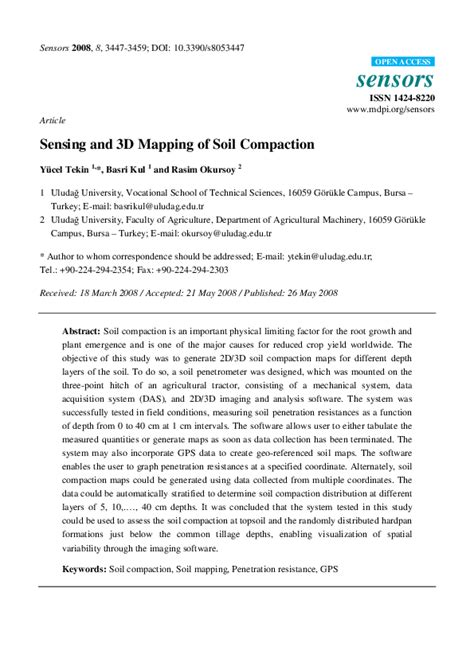 Pdf Sensing And 3d Mapping Of Soil Compaction Pdf Sensing And 3d Mapping Of Soil Compaction