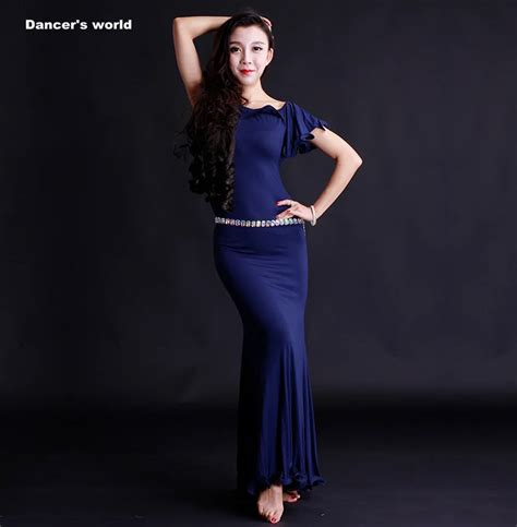 New Elegant Latin Dance Dress Modal Lotus Leaf Sleeves Belly Dance