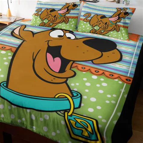 Kit Queen Completo Cobre Leito Lençol Scooby Doo Desenho Frete Grátis