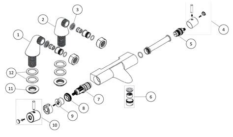 Bristan Artisan Thermostatic Lever Bath Filler Tap Spares Bristan