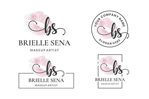 Initial Letter Bs B Logo For Lip Kiss Lipstick Makeup Vector Design