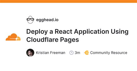 Deploy A React Application Using Cloudflare Pages