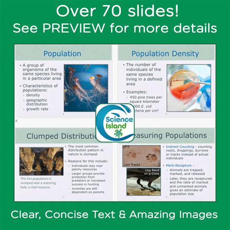 populations and communities powerpoint notes and videos science island