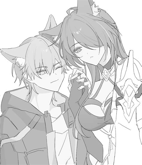 Trailblazer Acheron And Caelus Honkai And 1 More Drawn By Poipo12