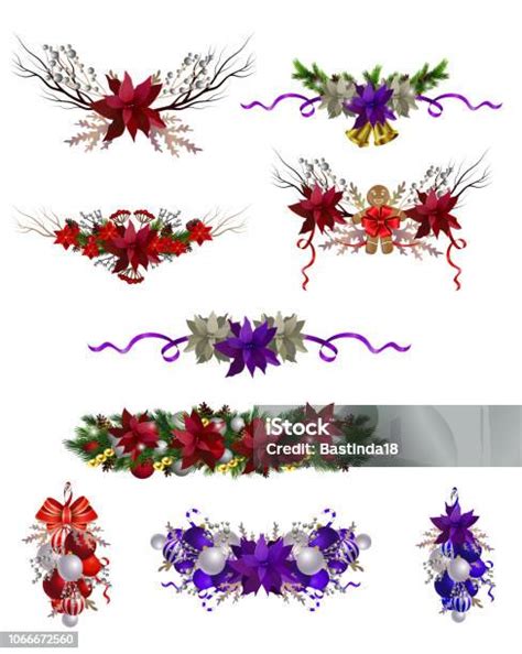 ชุดตกแต่งคริสต์มาส ภาพประกอบสต็อก ดาวน์โหลดรูปภาพตอนนี้ กรอบ องค์ ประกอบ กลุ่ม คำอธิบาย