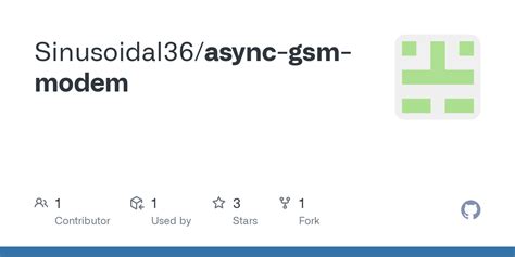 GitHub Sinusoidal Async Gsm Modem