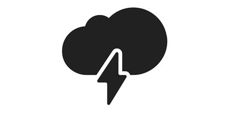 Cloud With Lightning Free Vector Icon Iconbolt