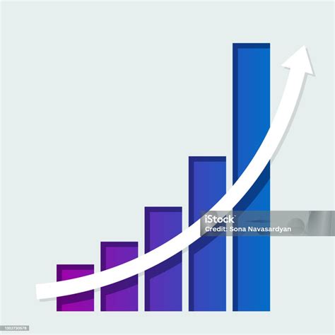 Graphisme Croissant De Diagramme De Barre De Graphique Vecteurs Libres