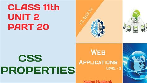 class 11th web application unit 2 part 20 web development using