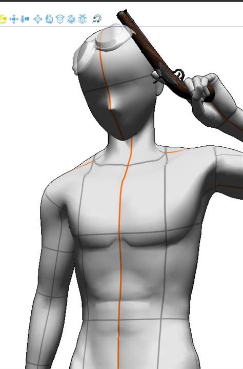 총으로 머리를 긁기 Clip Studio Assets