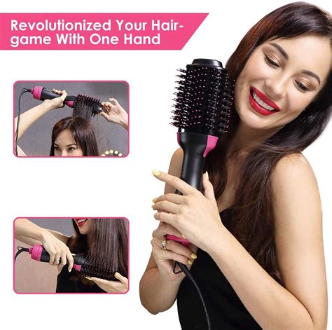 New 4 In 1 Negative Ion Hot Air Comb Hair Dryer Curler Straightener